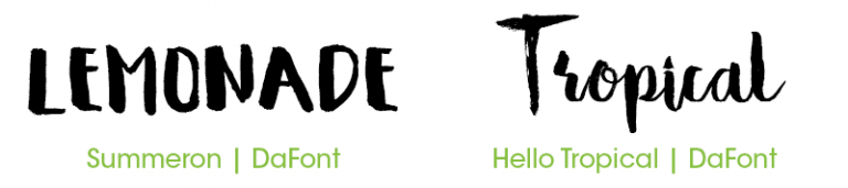 16 Free Fonts for Summer Design