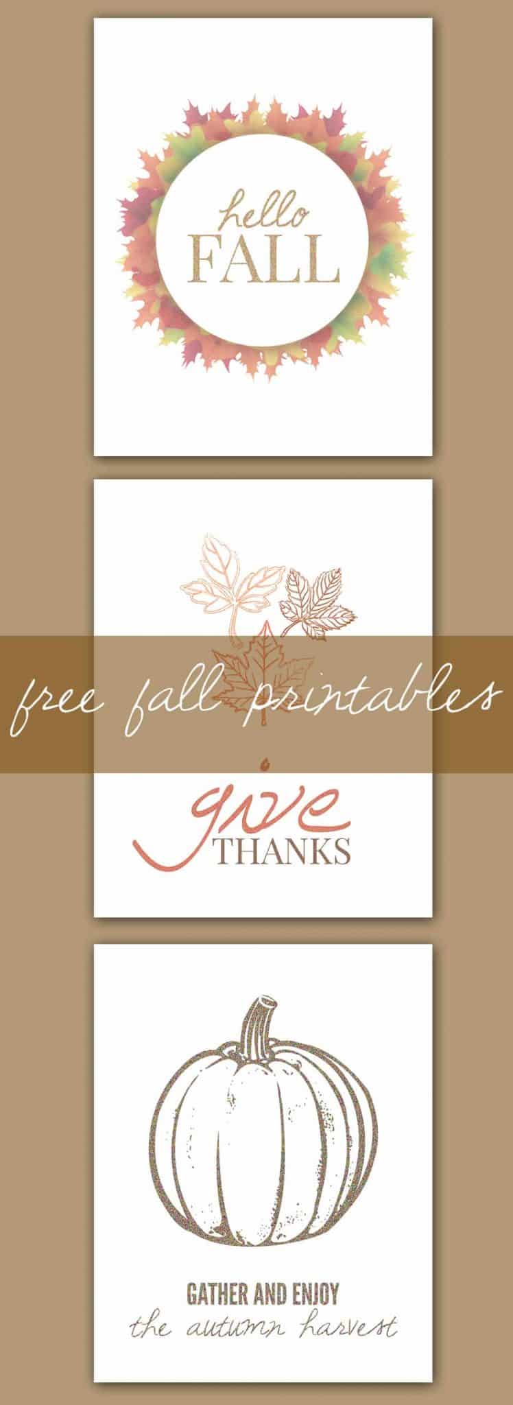 Five Free Fall Printables